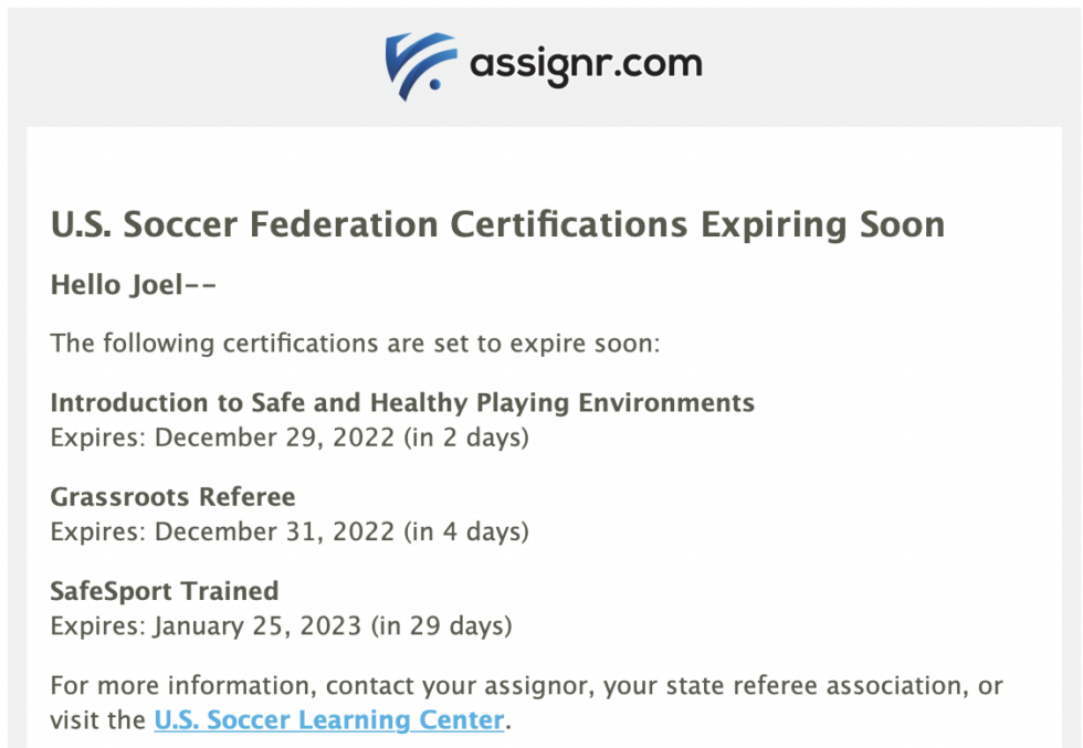 Assignr vs. Stack Officials - Assignr